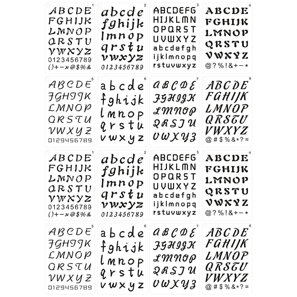 Letter Mold Painting Template Number Stencils for Lettering Journal ...