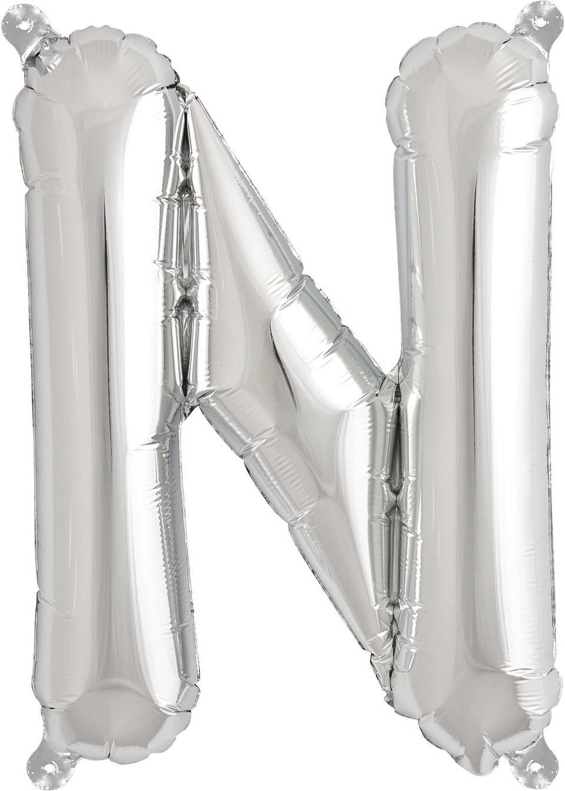 Letter N Balloon, 13.5", Silver - Walmart.com