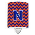 Letter N Chevron Orange and Blue Ceramic Night Light - Walmart.com