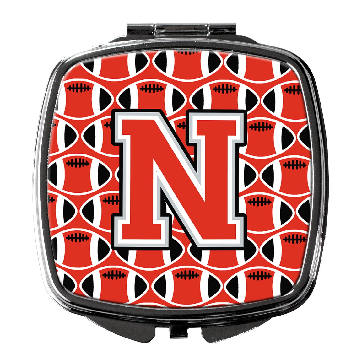 Letter N Football Scarlet and Grey Compact Mirror - Walmart.com