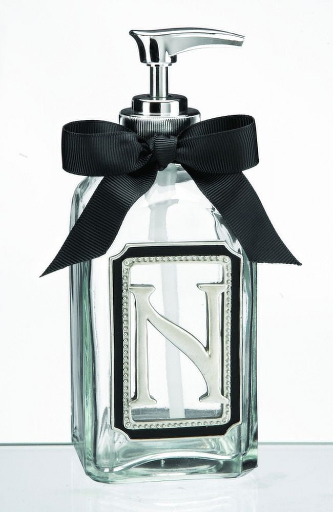 Letter N Initial Liquid Soap Bottle Dispenser by Ganz - Walmart.com