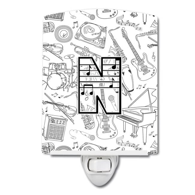 Letter N Musical Note Letters Ceramic Night Light - Walmart.com
