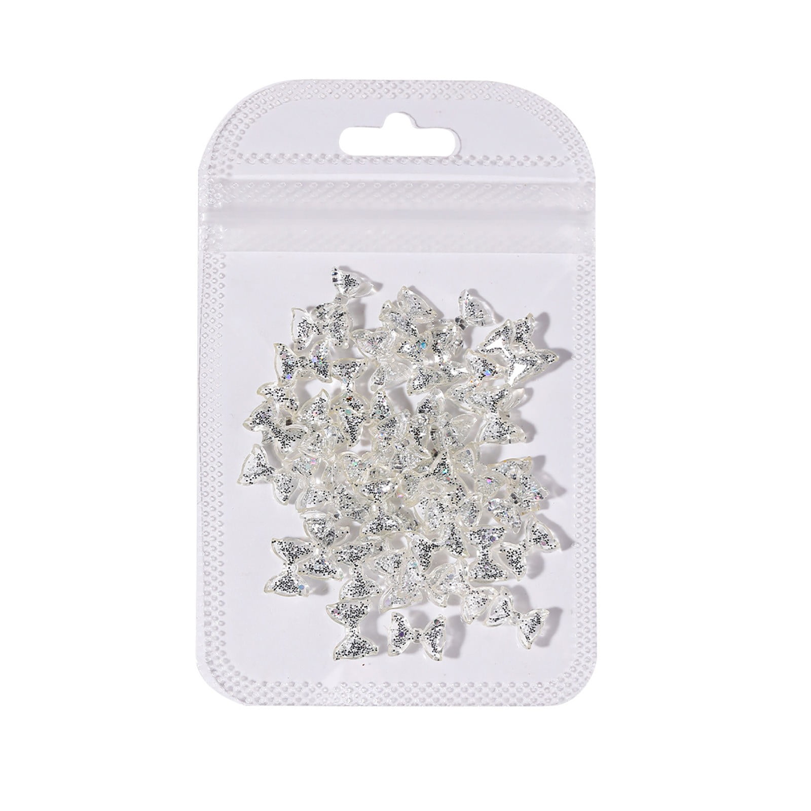Sandistore Adhesive Nail Tabs Flash Transparent Bowknot Nail Diamond ...