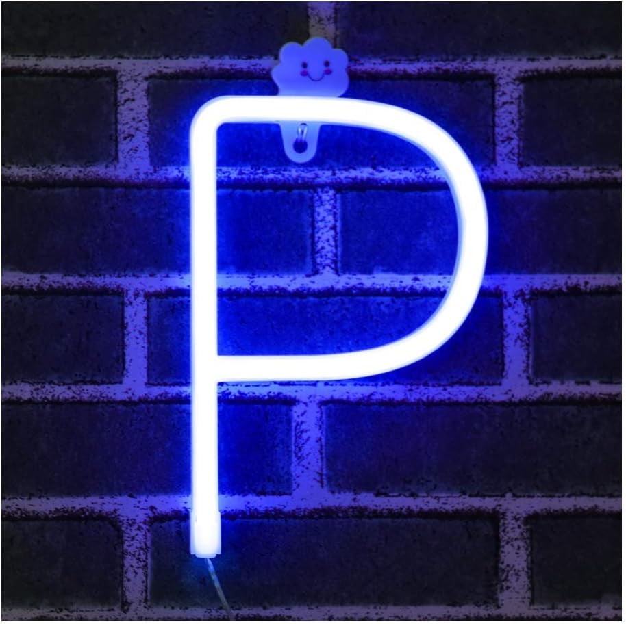 Letter Neon Lights, LED Neon Night Light Neon Lights Wall Decorative ...