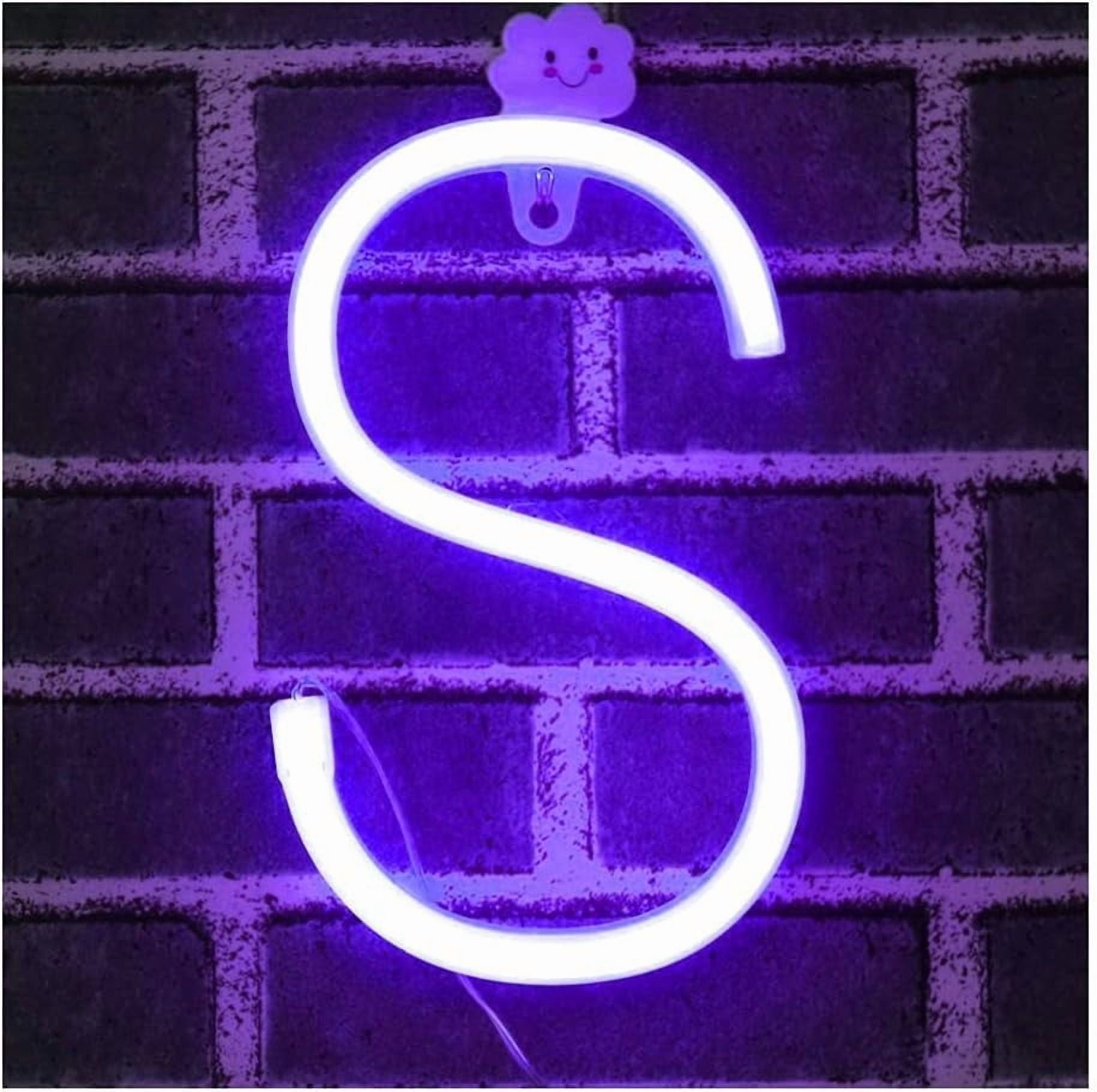 Letter Neon Lights, LED Neon Night Light Neon Lights Wall Decorative ...