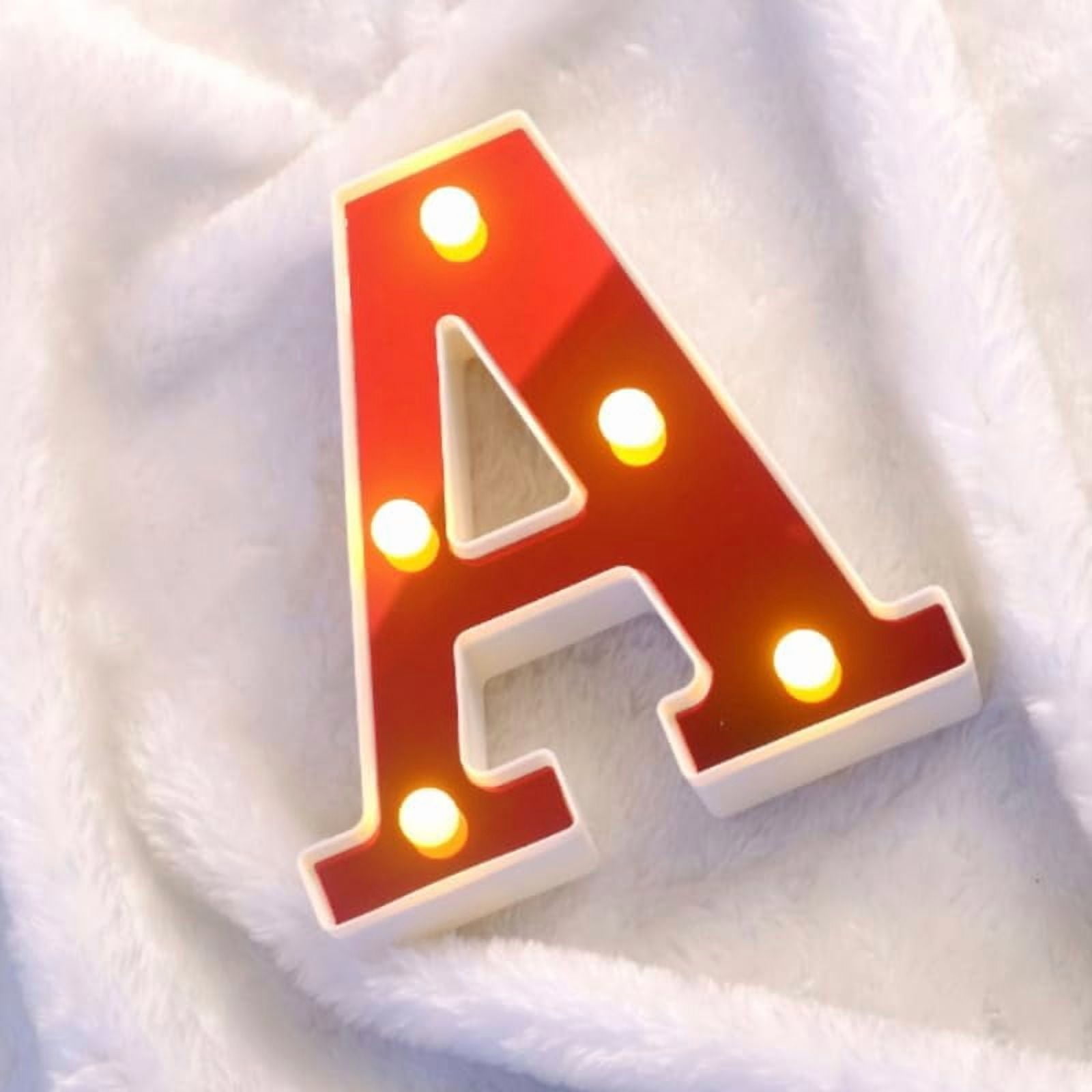 Letter Neon Lights with Remote Control,Alphabet Number Signs for Wall ...