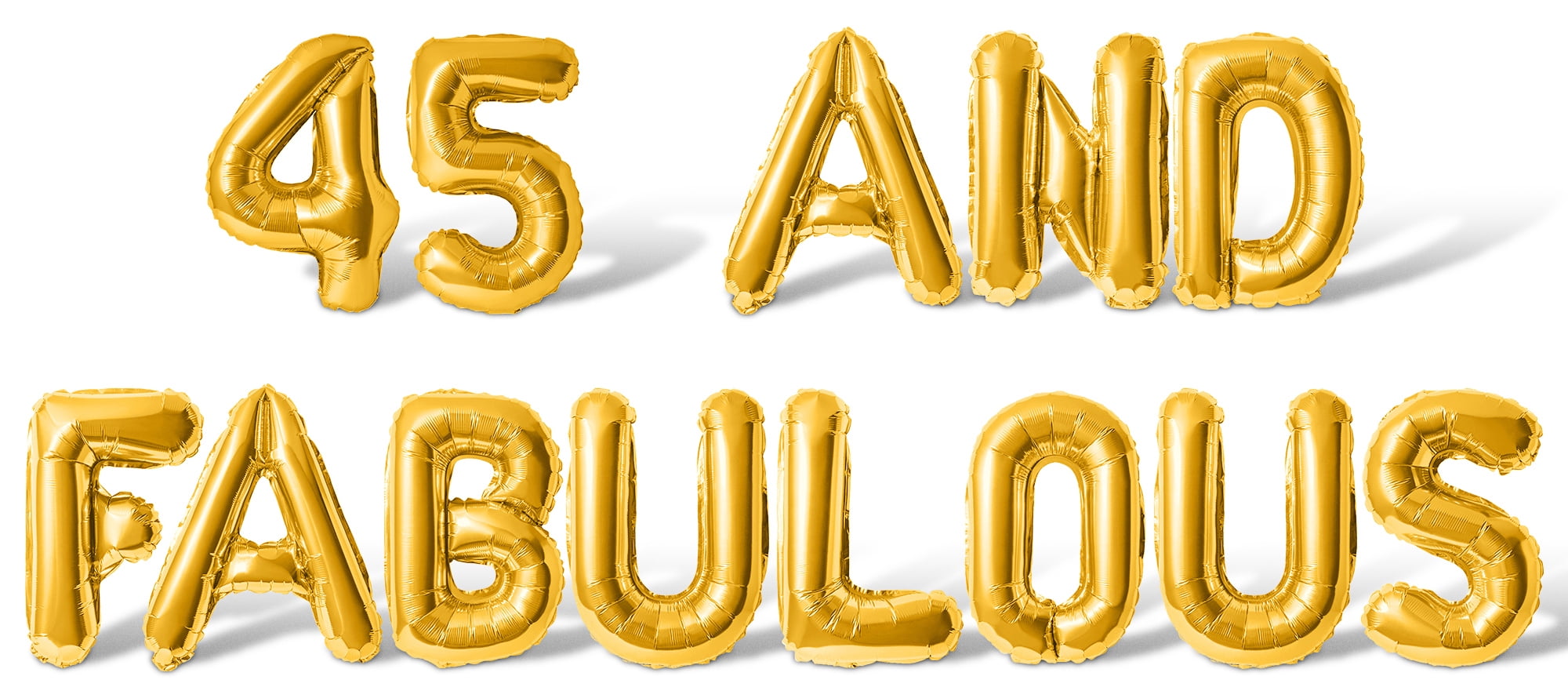 Letter & Number Balloons - 45 AND FABULOUS 16" Inch Alphabet Letters ...