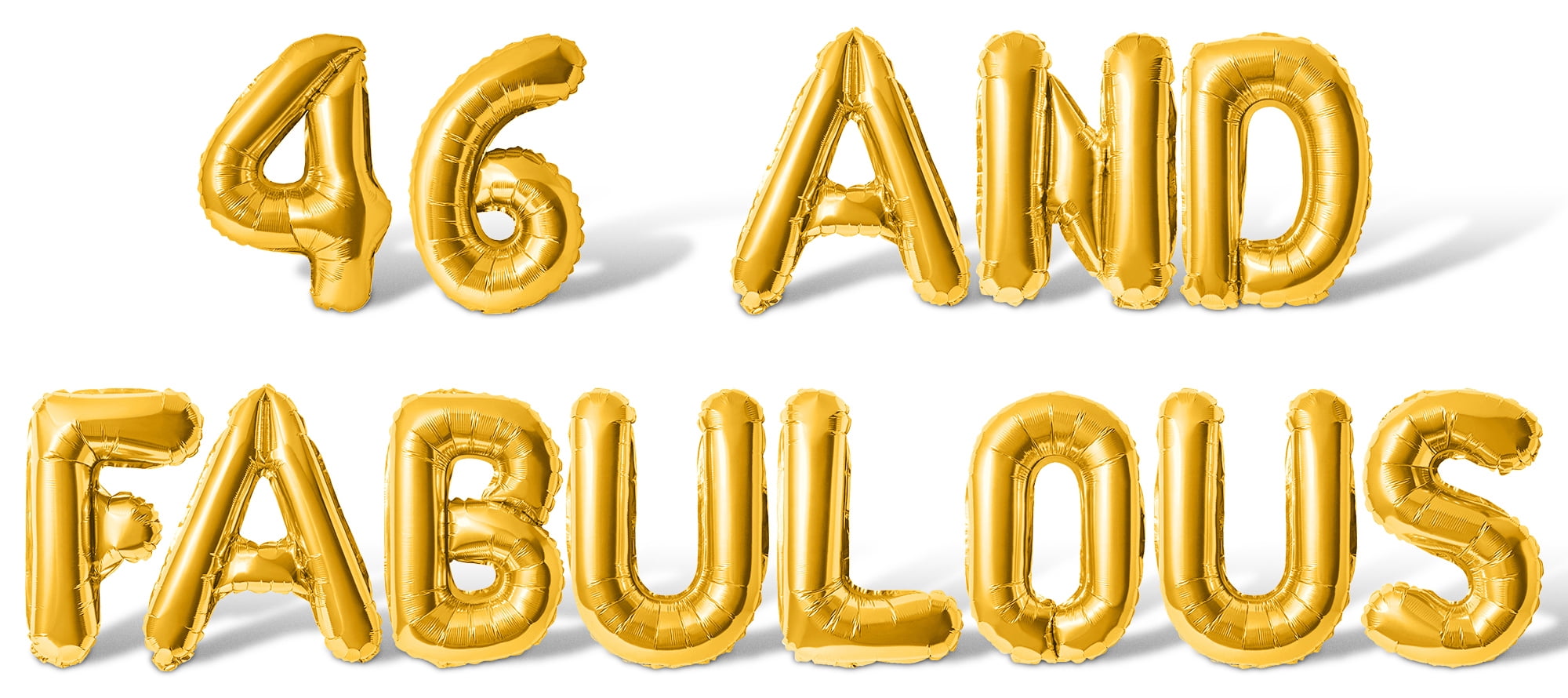 Letter & Number Balloons - 46 AND FABULOUS 16" Inch Alphabet Letters ...