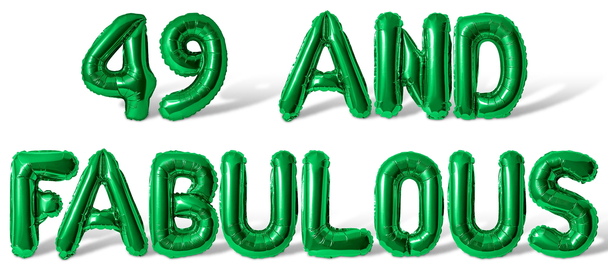 Letter & Number Balloons - 49 AND FABULOUS 16" Inch Alphabet Letters ...