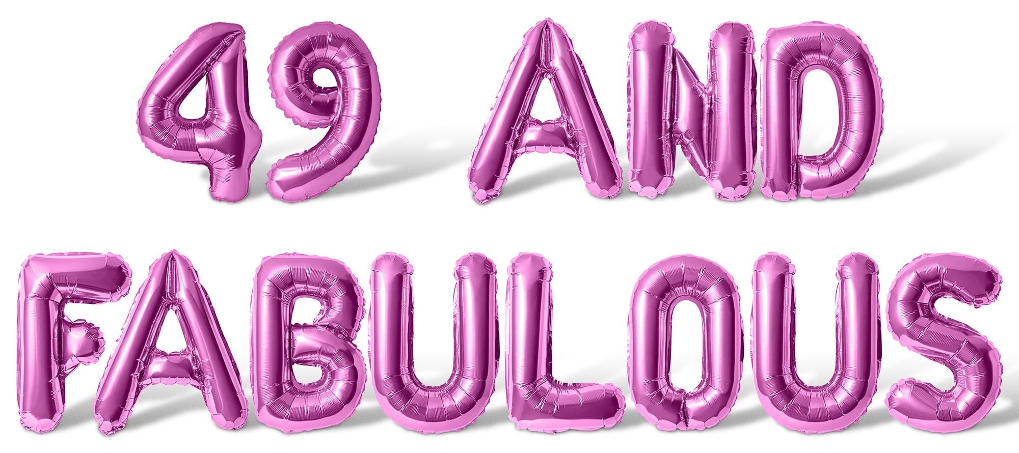 Letter & Number Balloons - 49 AND FABULOUS 16" Inch Alphabet Letters ...