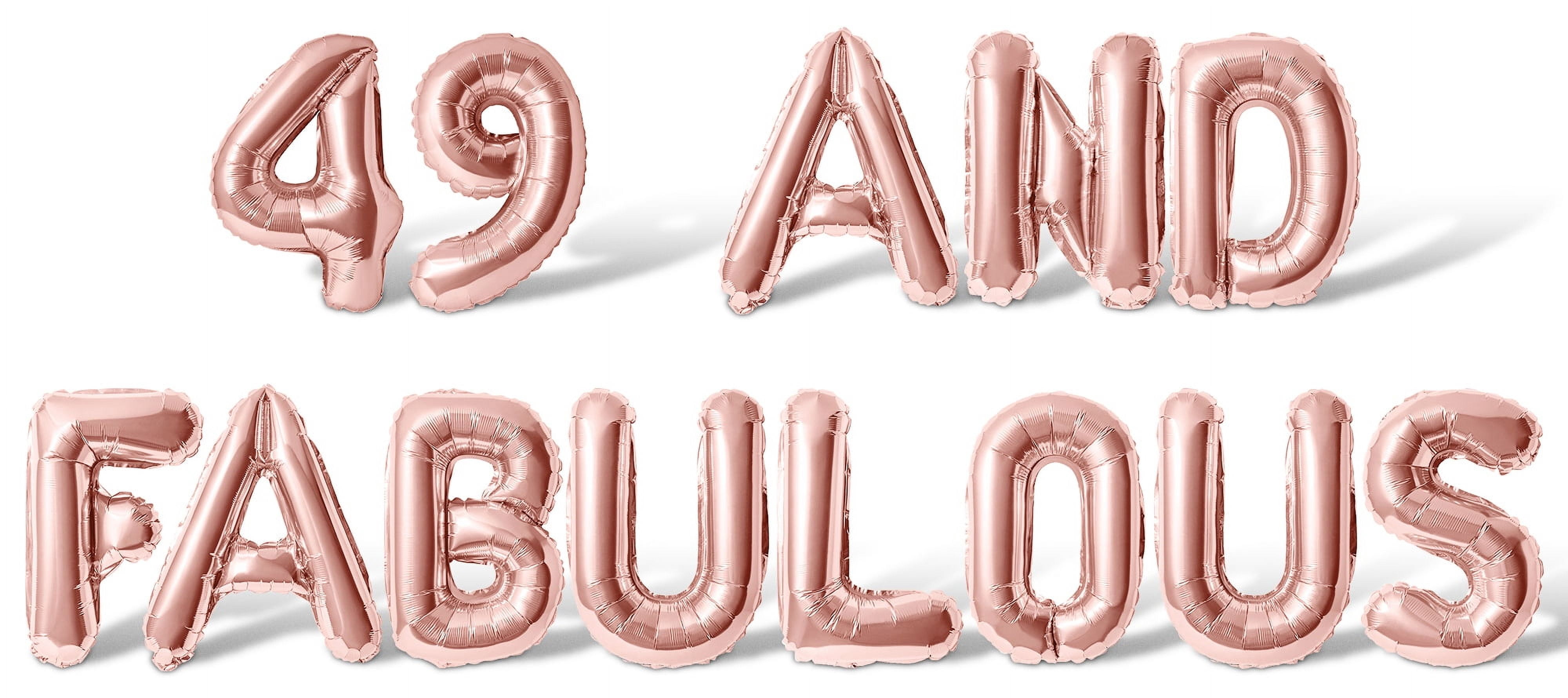 Letter & Number Balloons - 49 AND FABULOUS 16" Inch Alphabet Letters ...
