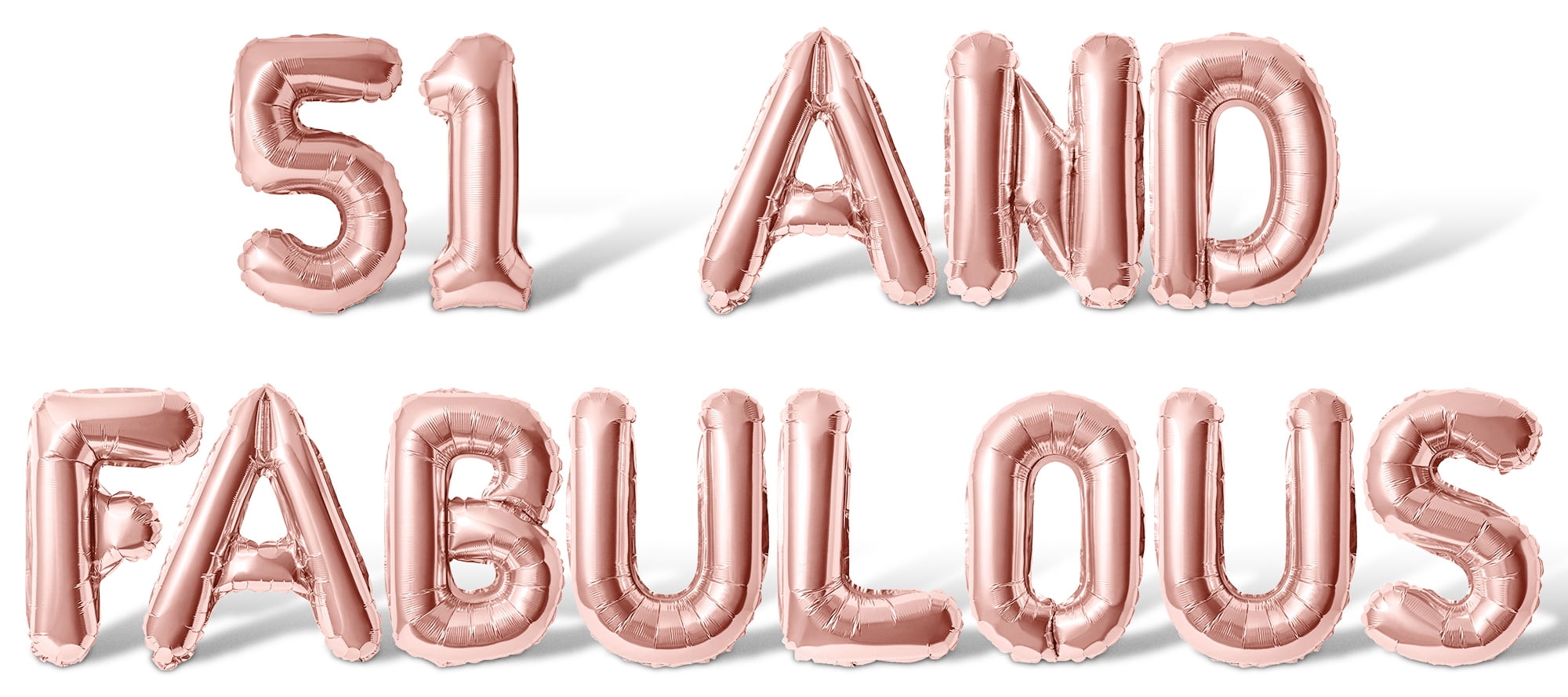 Letter & Number Balloons - 51 AND FABULOUS 16" Inch Alphabet Letters ...