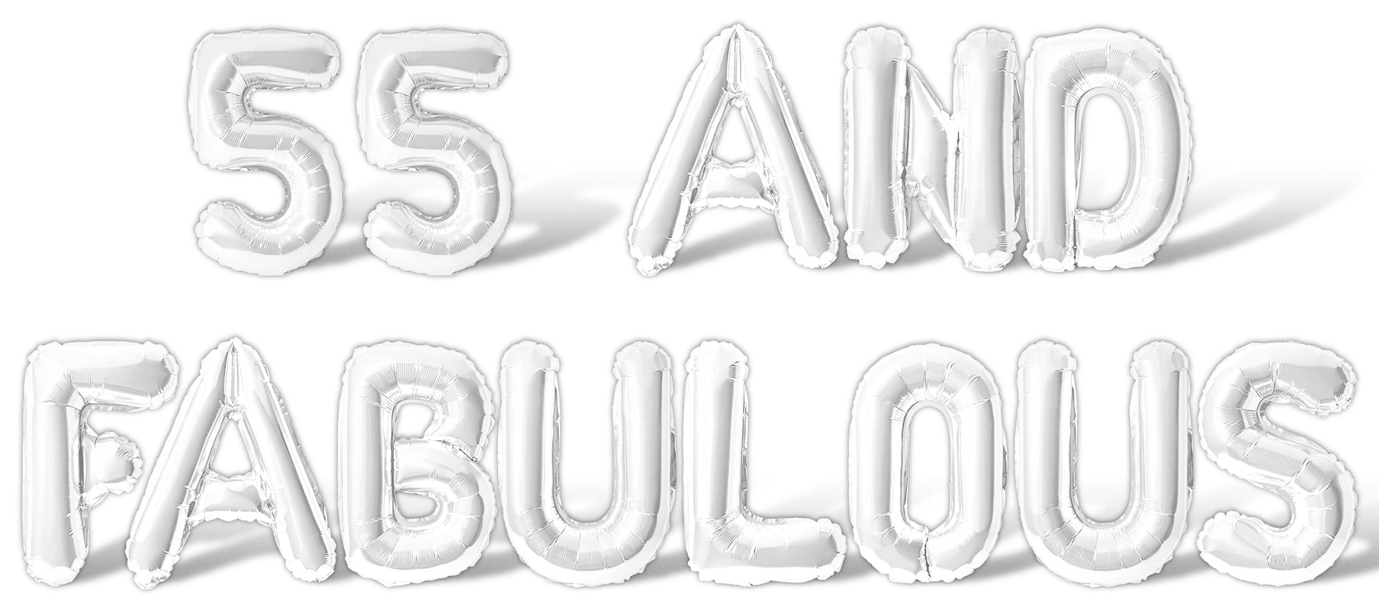 Letter & Number Balloons - 55 AND FABULOUS 16" Inch Alphabet Letters ...