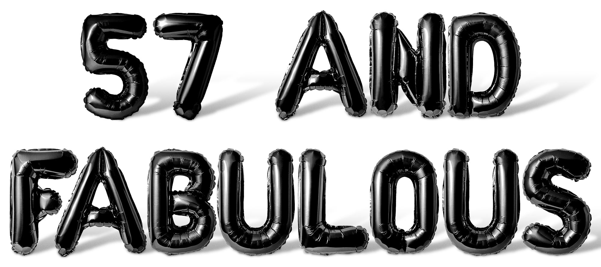 Letter & Number Balloons - 57 AND FABULOUS 16" Inch Alphabet Letters ...