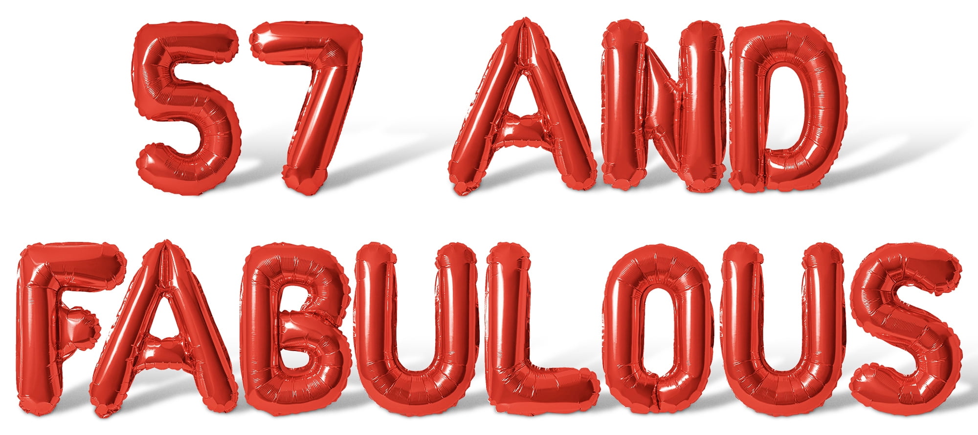 Letter & Number Balloons - 57 AND FABULOUS 16" Inch Alphabet Letters ...