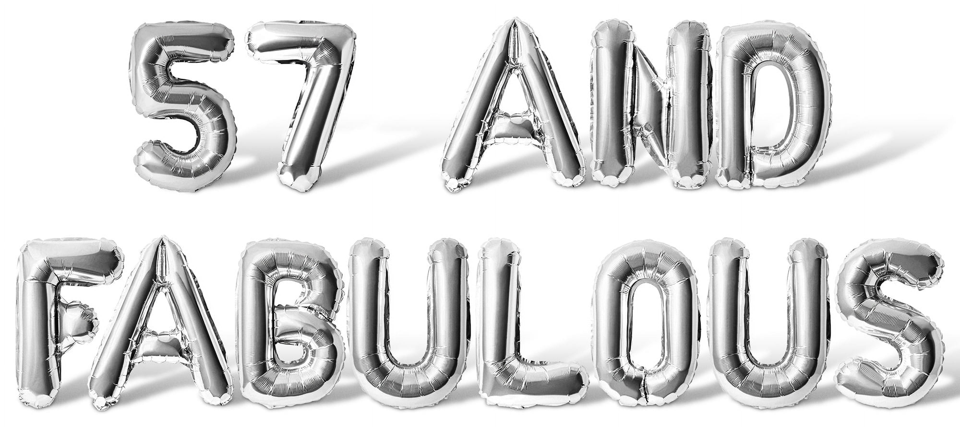 Letter & Number Balloons - 57 AND FABULOUS 16" Inch Alphabet Letters ...