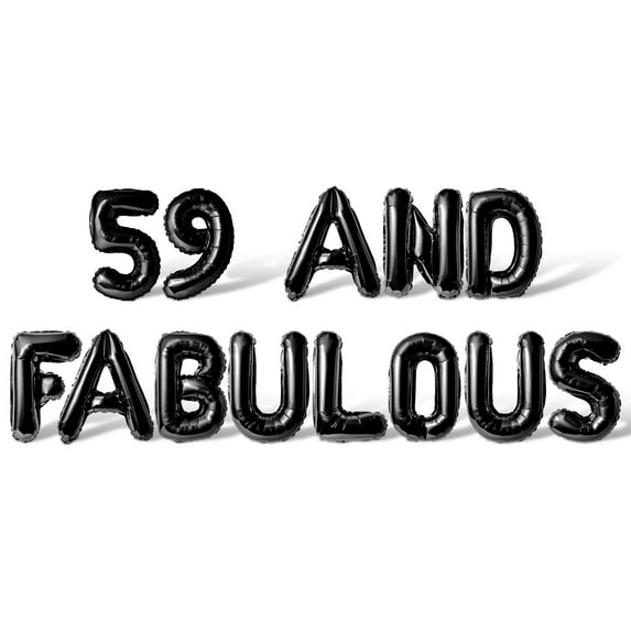 Letter & Number Balloons - 59 AND FABULOUS 16" Inch Alphabet Letters ...