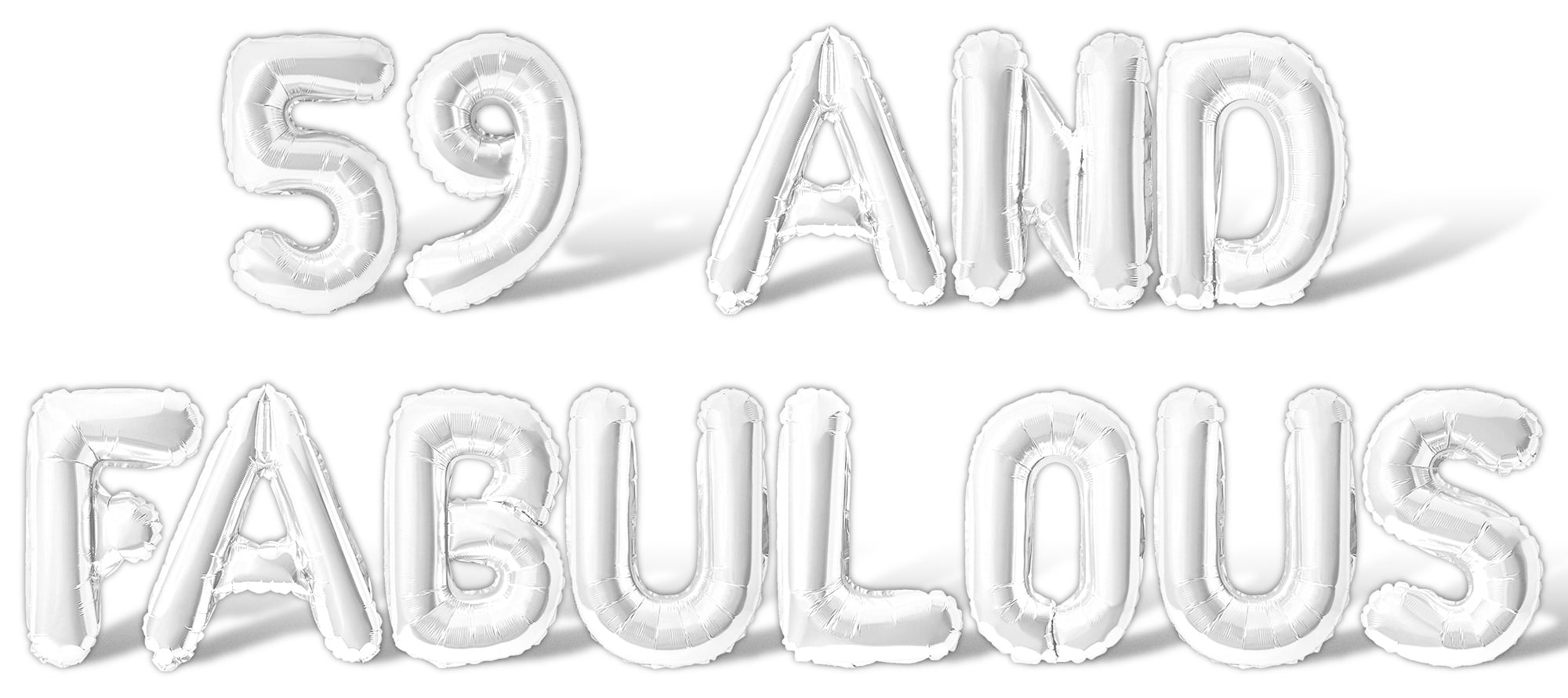 Letter & Number Balloons - 59 AND FABULOUS 16" Inch Alphabet Letters ...