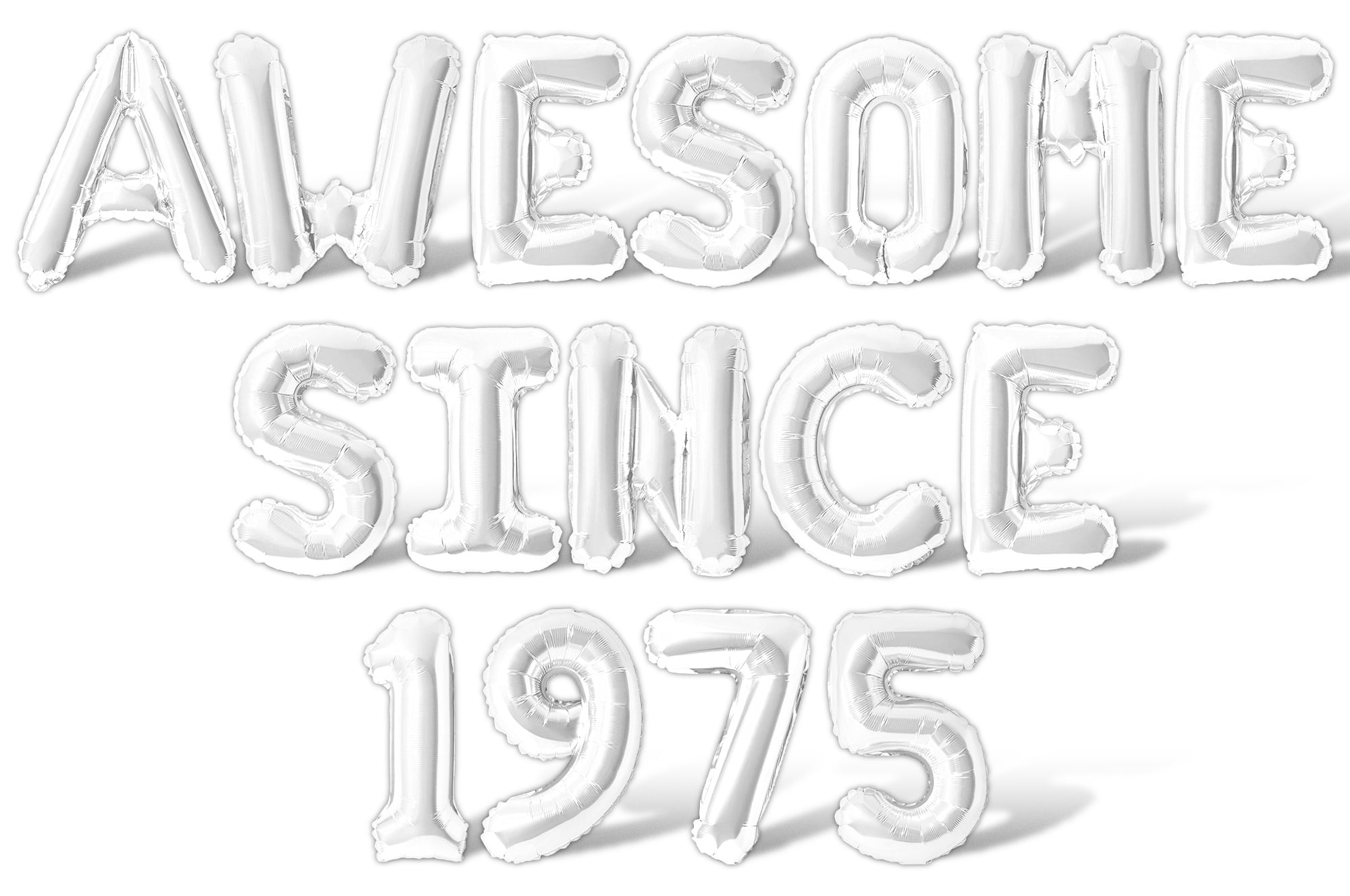 Letter & Number Balloons - AWESOME SINCE 1975 16" Inch Alphabet Letters ...