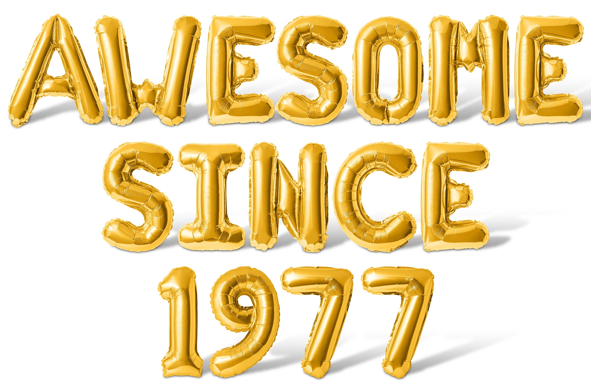 Letter & Number Balloons - AWESOME SINCE 1977 16" Inch Alphabet Letters ...