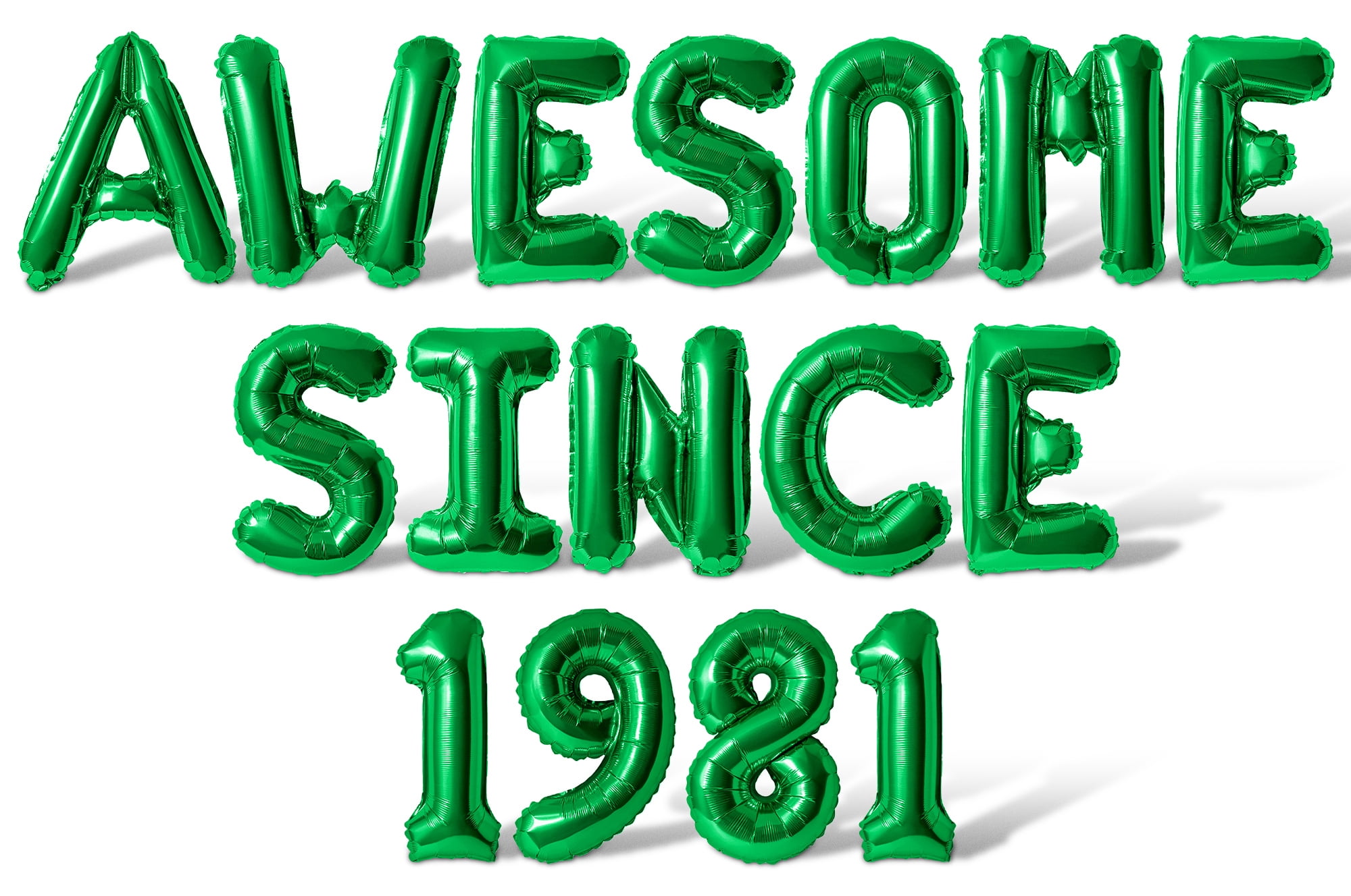 Letter & Number Balloons - AWESOME SINCE 1981 16" Inch Alphabet Letters ...