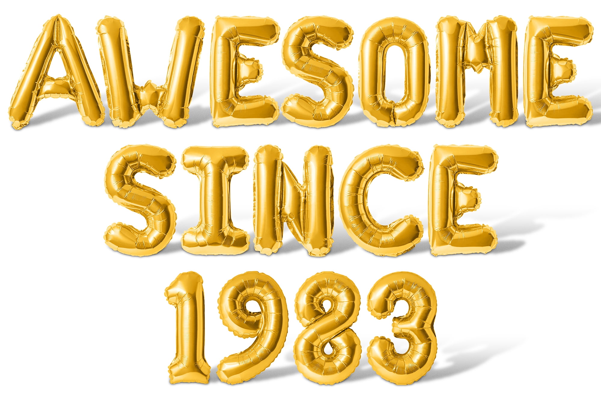 Letter & Number Balloons - AWESOME SINCE 1983 16" Inch Alphabet Letters ...