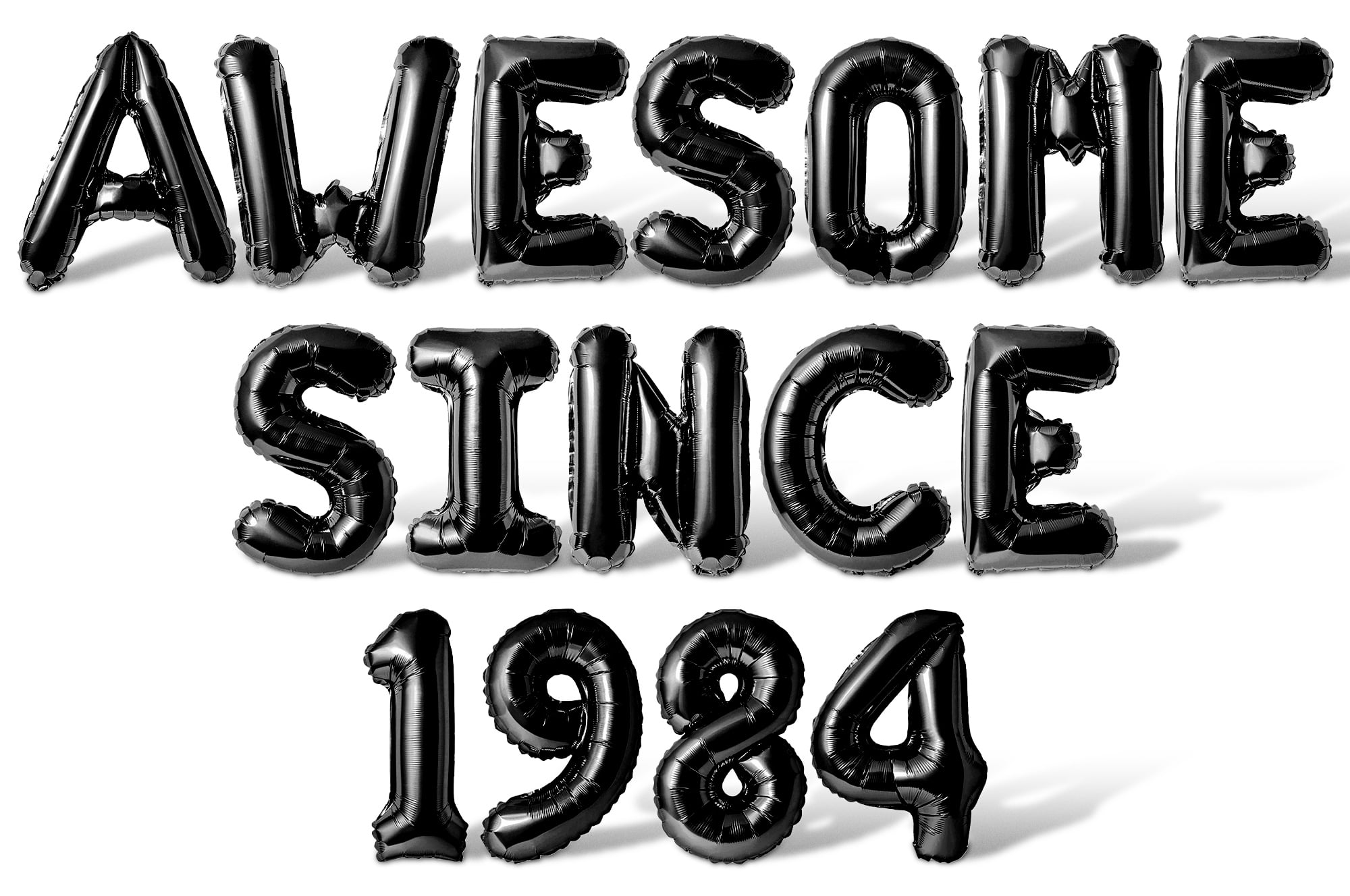 Letter & Number Balloons - AWESOME SINCE 1984 16" Inch Alphabet Letters ...