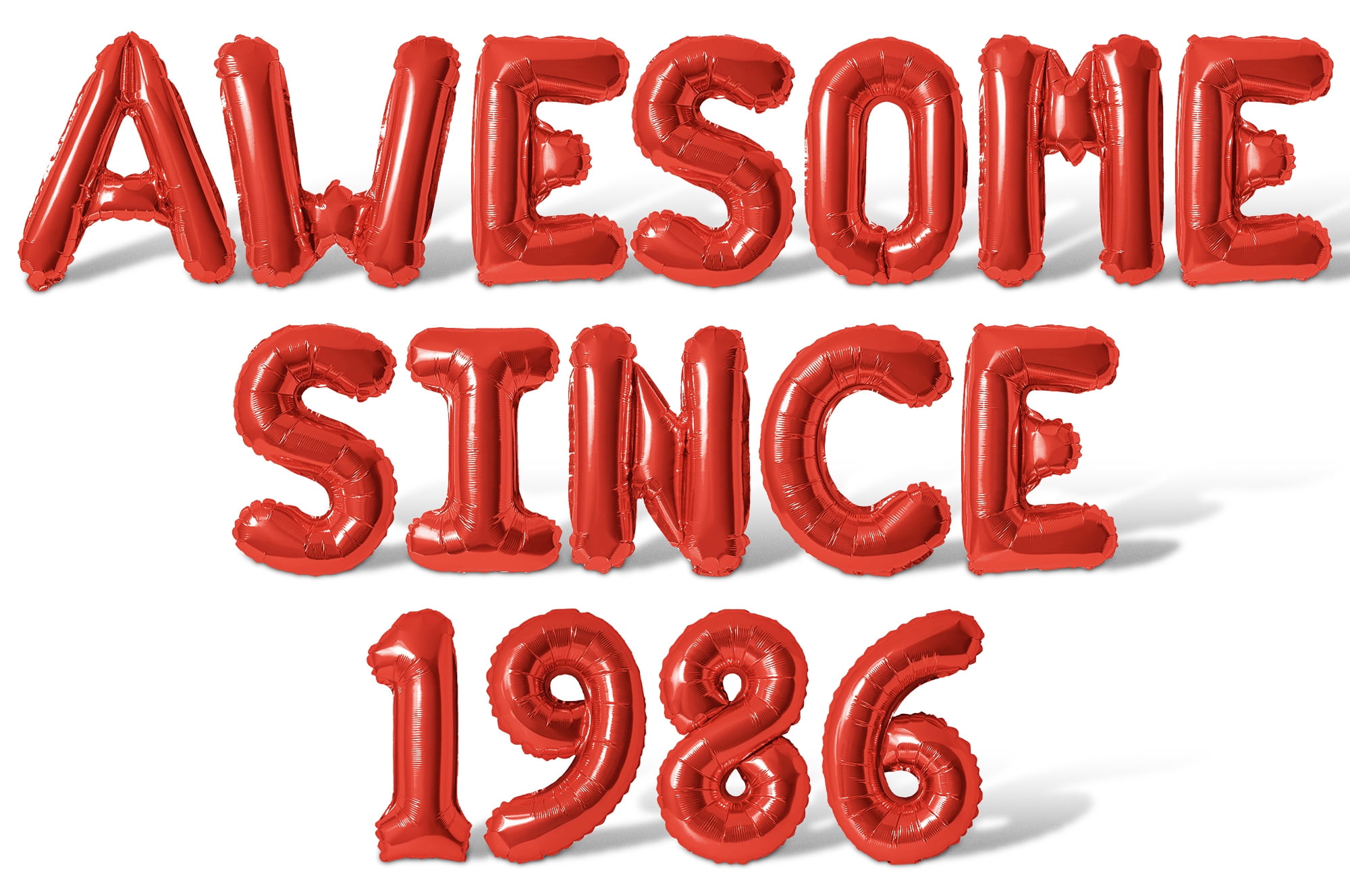 Letter & Number Balloons - AWESOME SINCE 1986 16" Inch Alphabet Letters ...