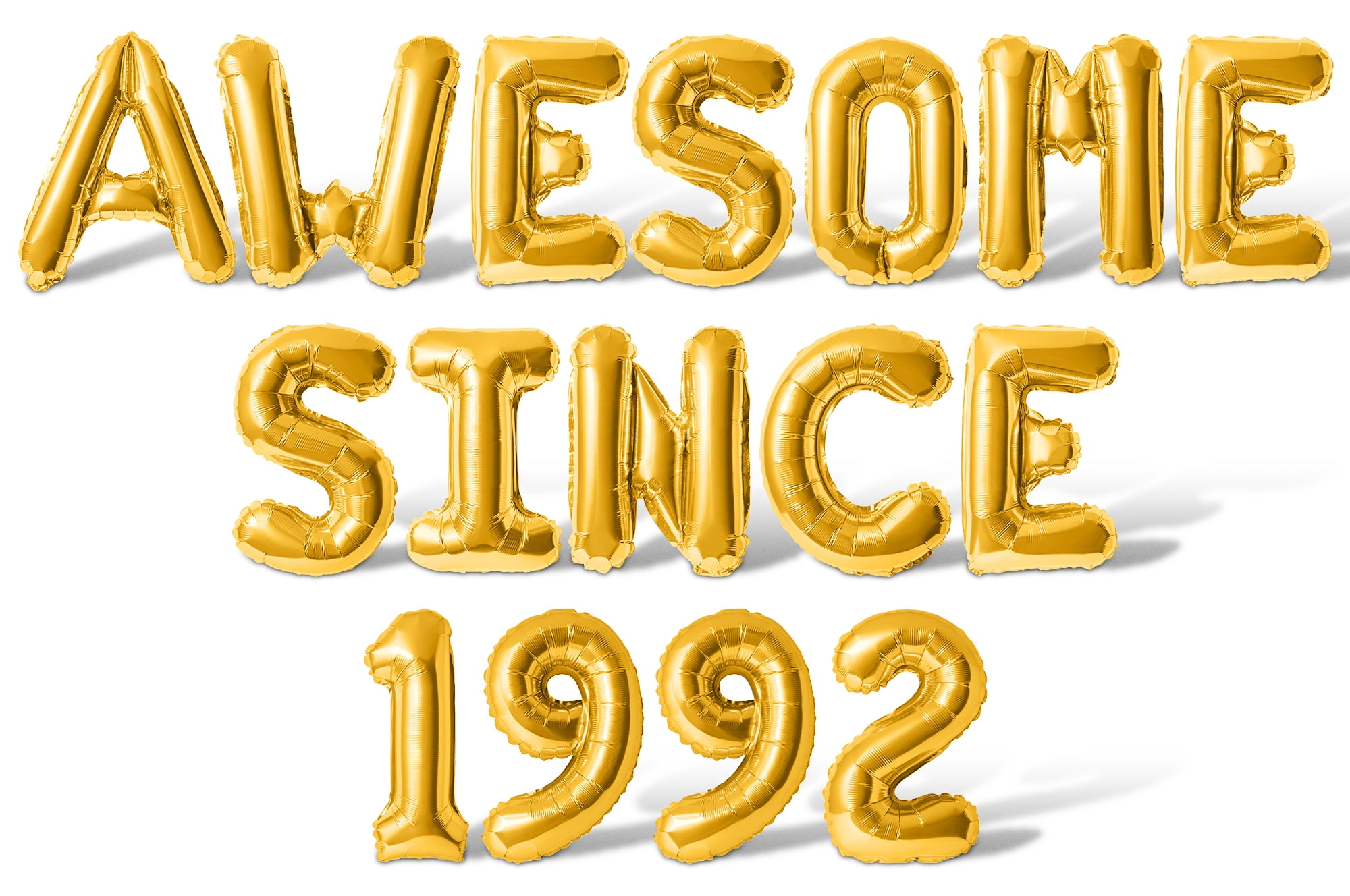 Letter & Number Balloons - AWESOME SINCE 1992 16" Inch Alphabet Letters ...