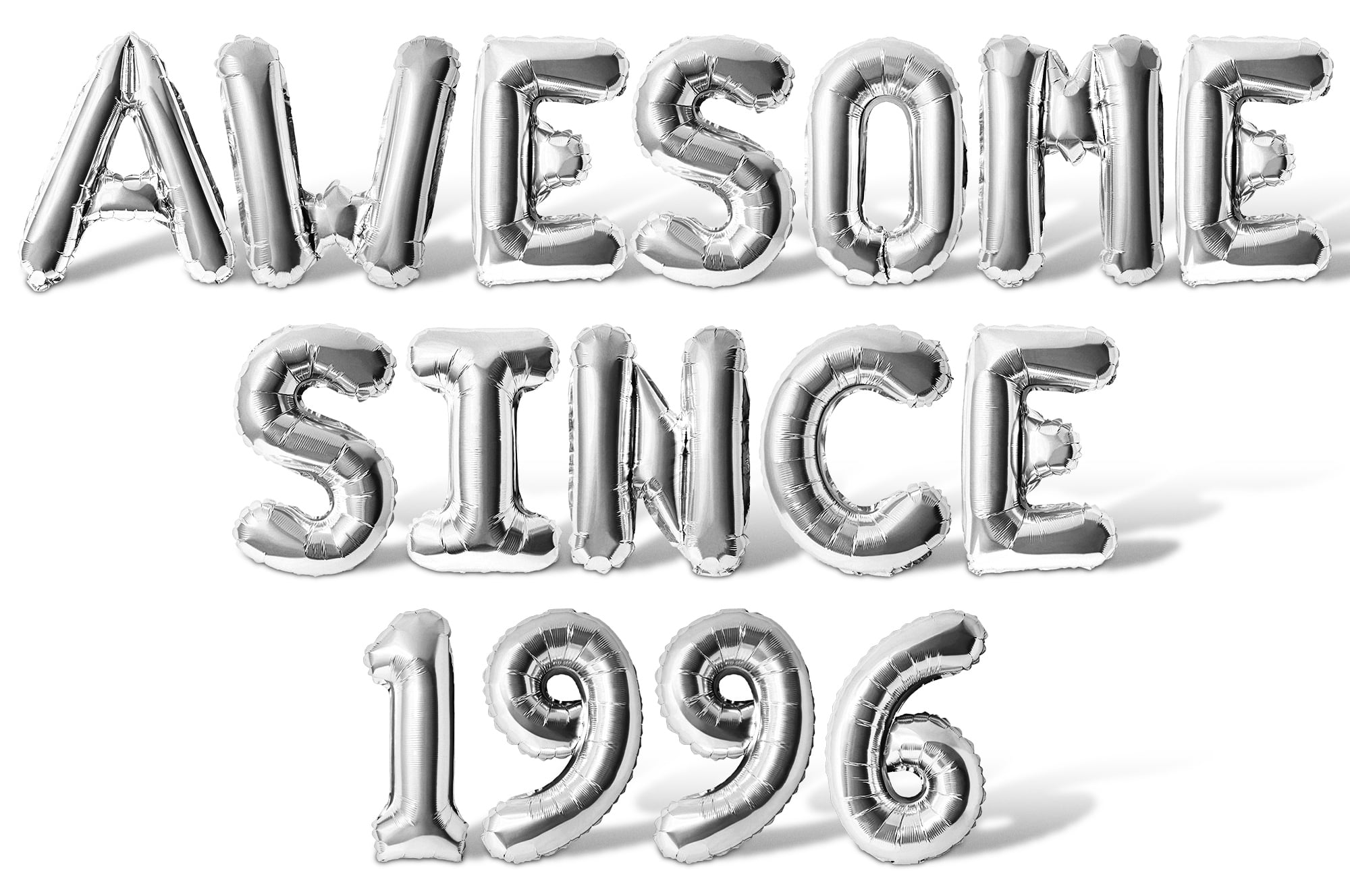 Letter & Number Balloons - AWESOME SINCE 1996 16" Inch Alphabet Letters ...