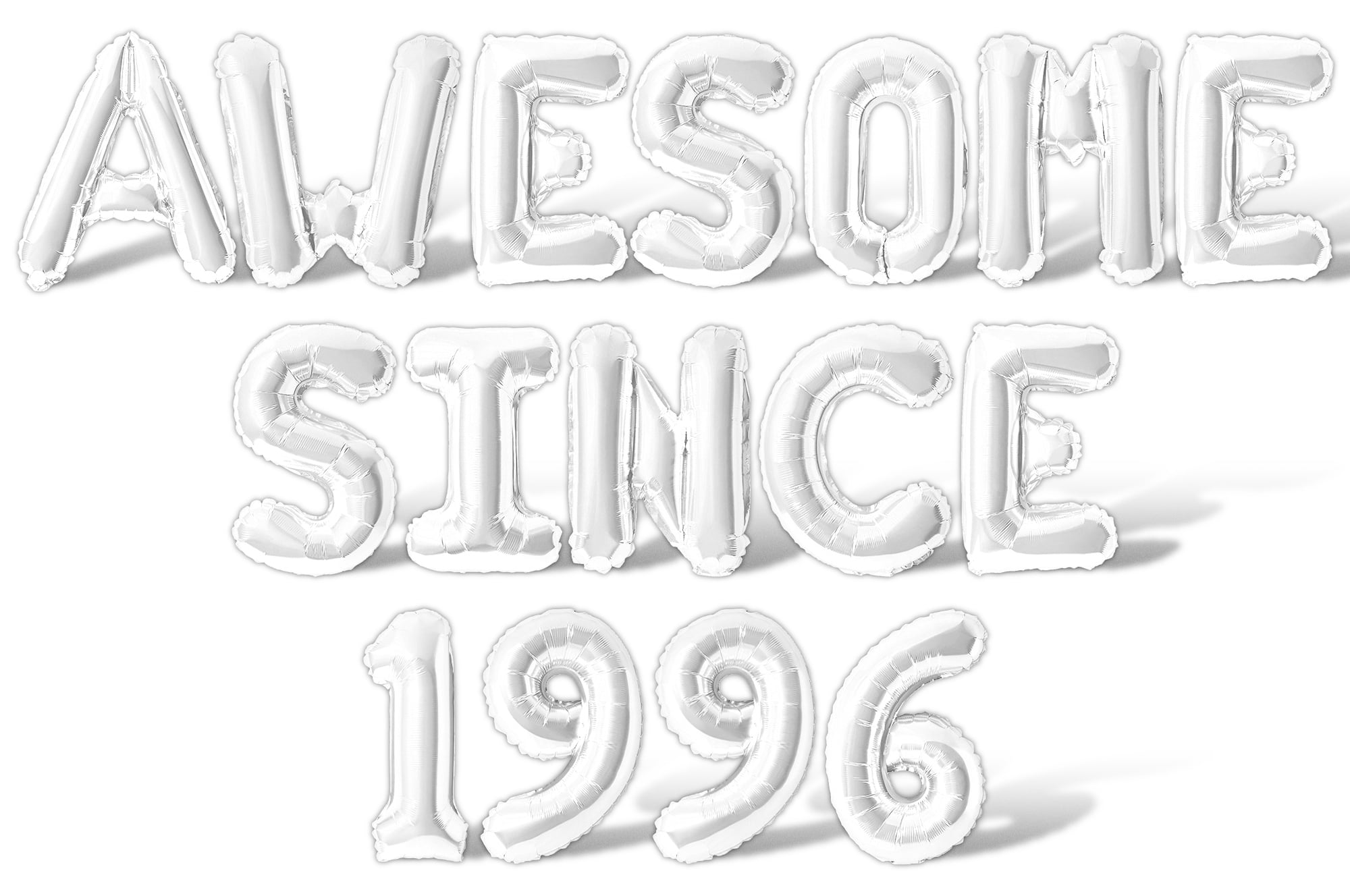 Letter & Number Balloons - AWESOME SINCE 1996 16" Inch Alphabet Letters ...