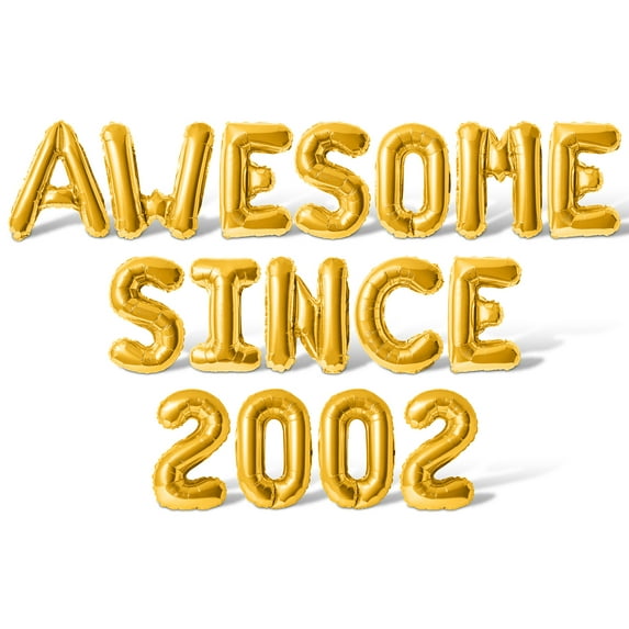 Letter & Number Balloons - AWESOME SINCE 2002 16" Inch Alphabet Letters ...