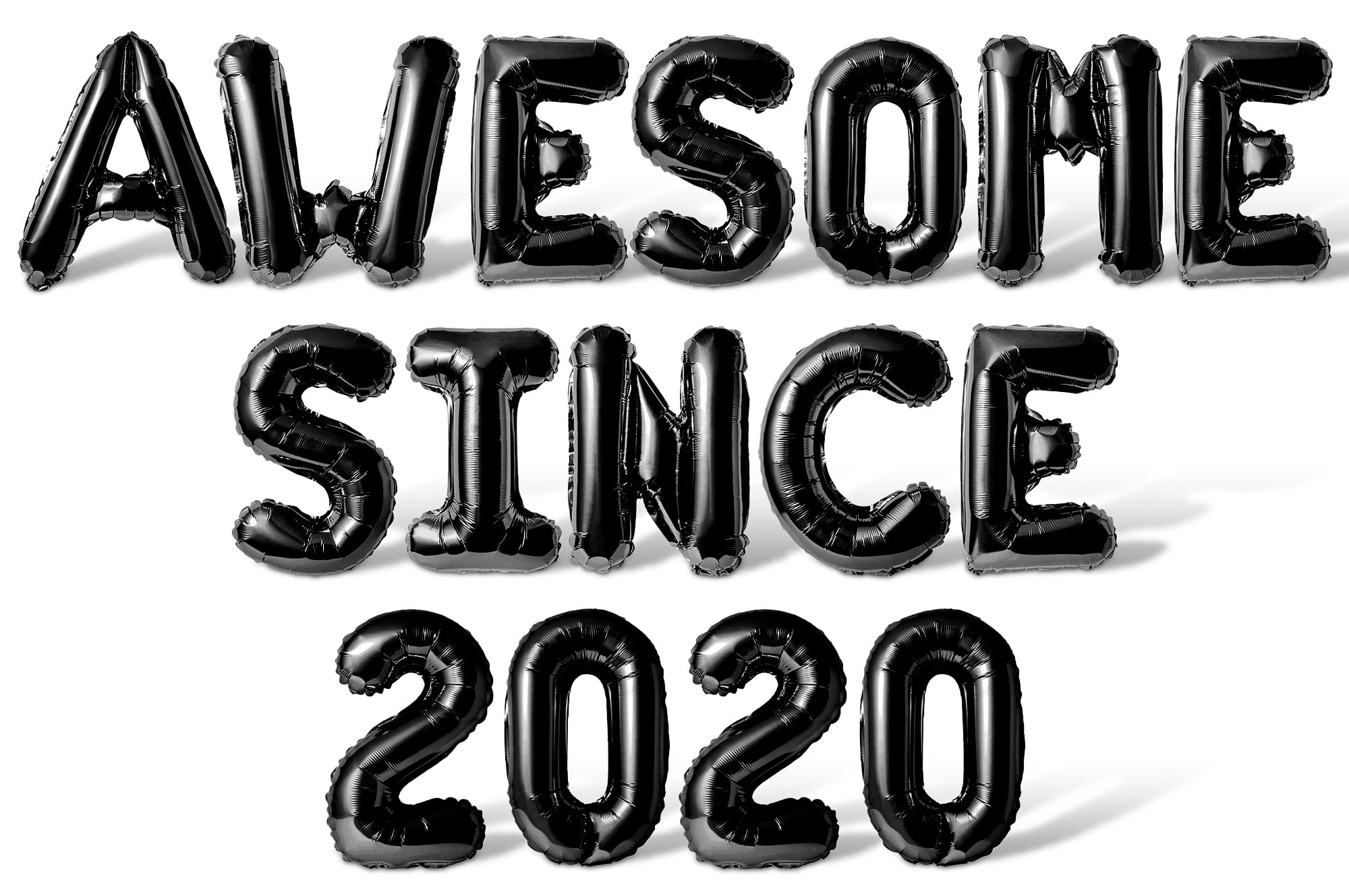 Letter & Number Balloons - AWESOME SINCE 2020 16" Inch Alphabet Letters ...