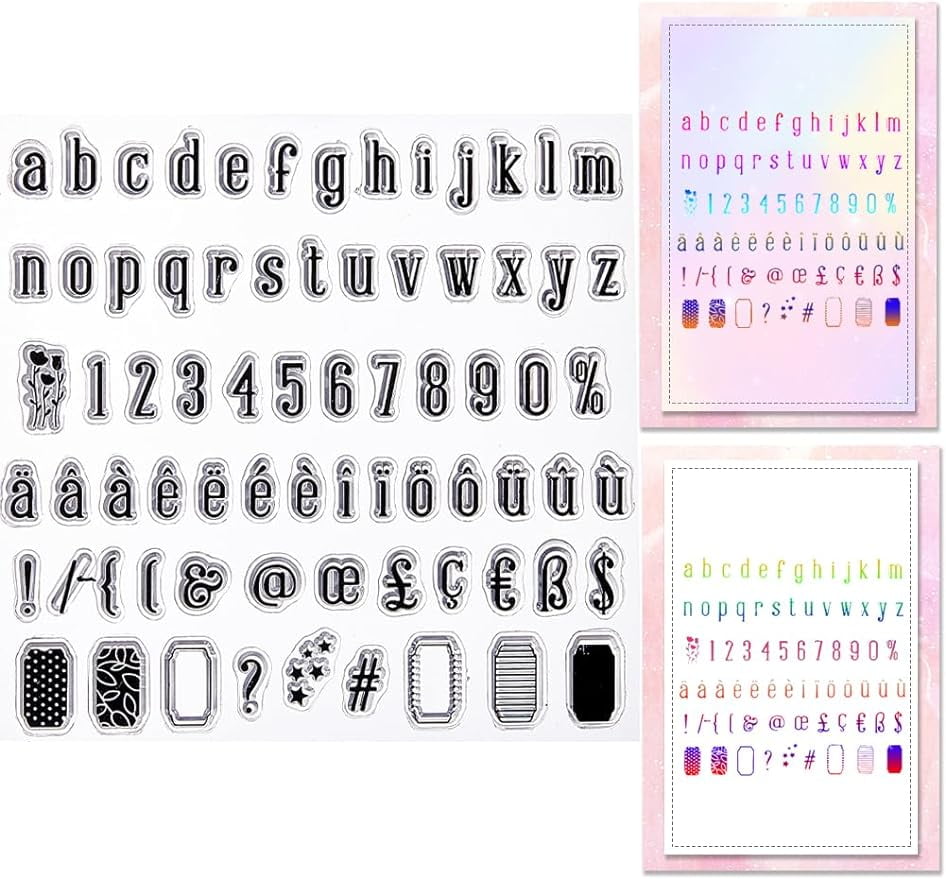 Letter Number Clear Rubber Stamps Alphabet Silicone Stamp Seal ...