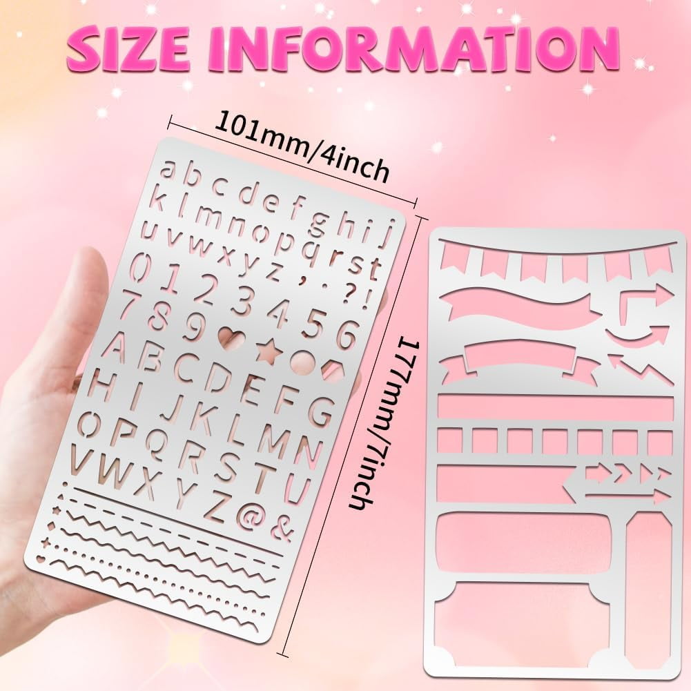 Letter Number Metal Stencils 4x7 Reusable Alphabet Templates Metal ...