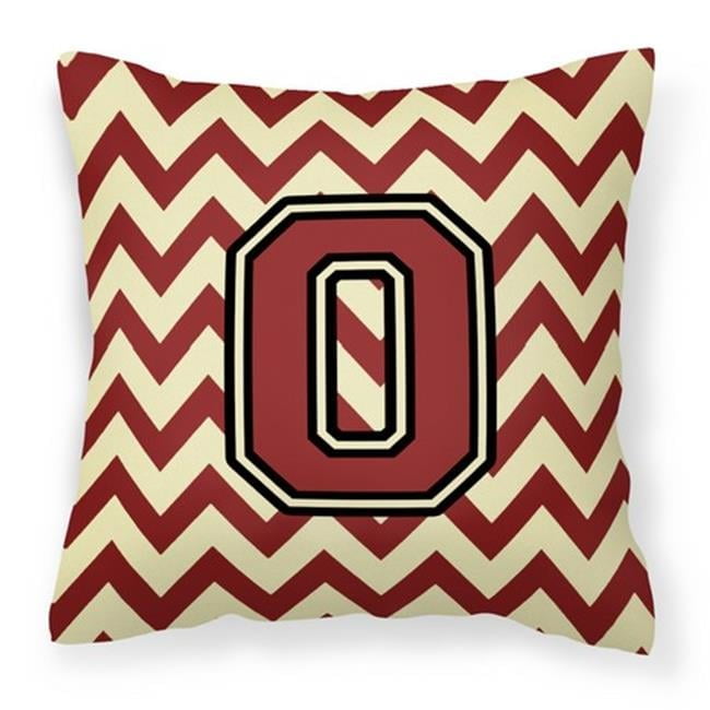 Letter O Chevron Maroon & Gold Fabric Decorative Pillow - Maroon & Gold ...