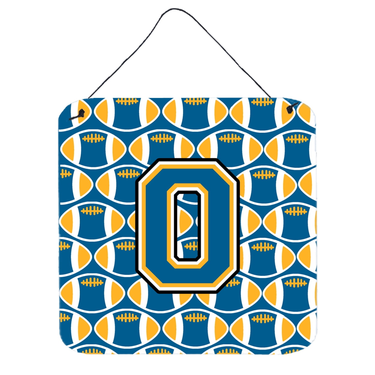Letter O Football Blue and Gold Wall or Door Hanging Prints - Walmart.com