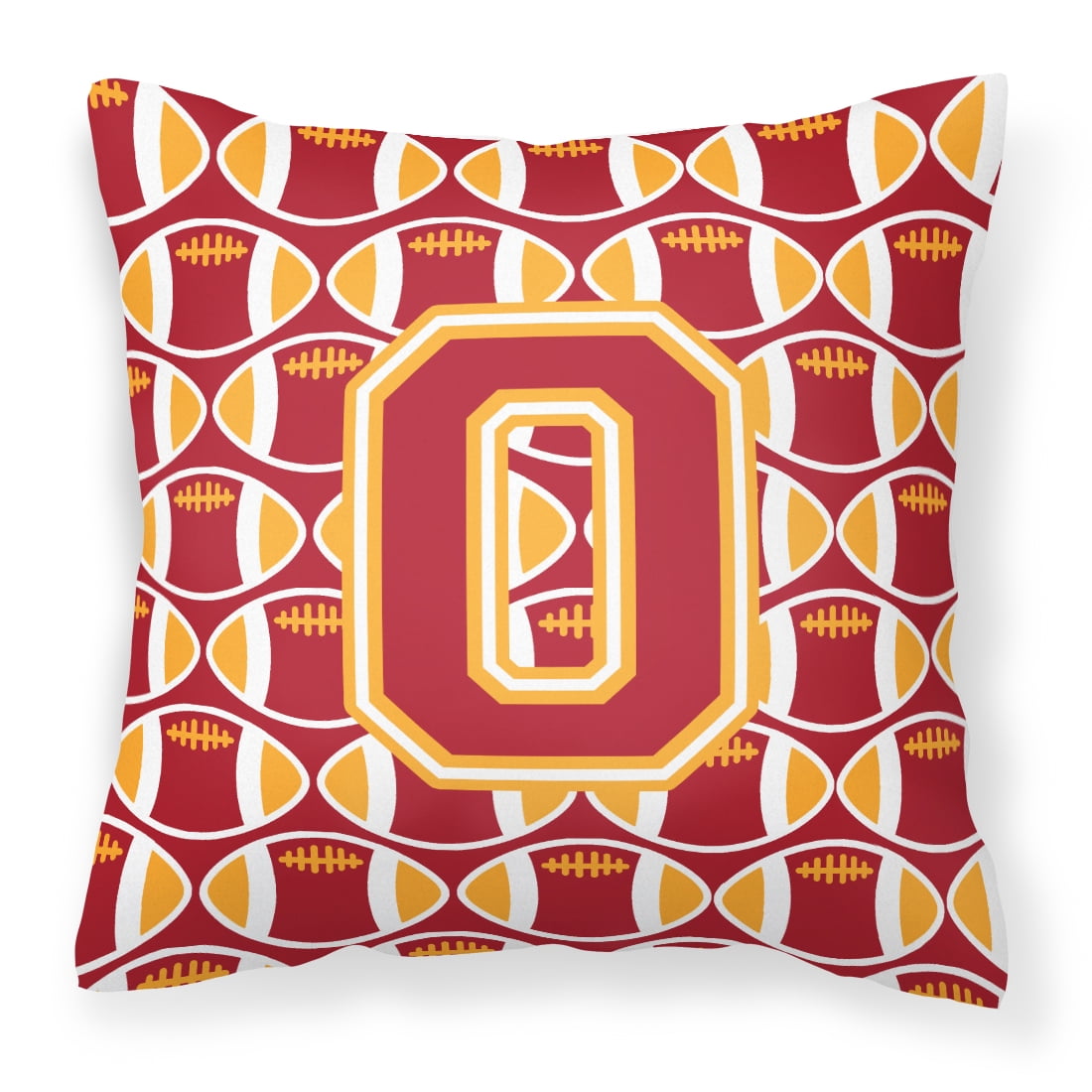 Letter O Football Cardinal and Gold Fabric Decorative Pillow - Walmart.com