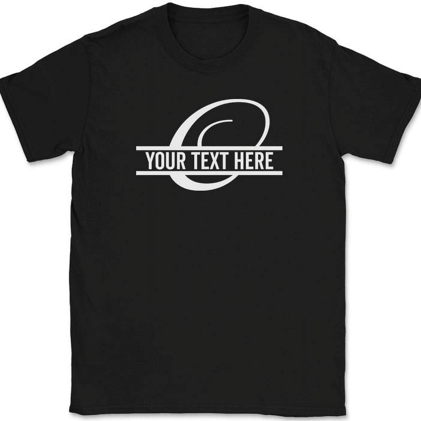 Letter O Monogram Your Text Here Custom T-Shirt Personalize Family Tee ...