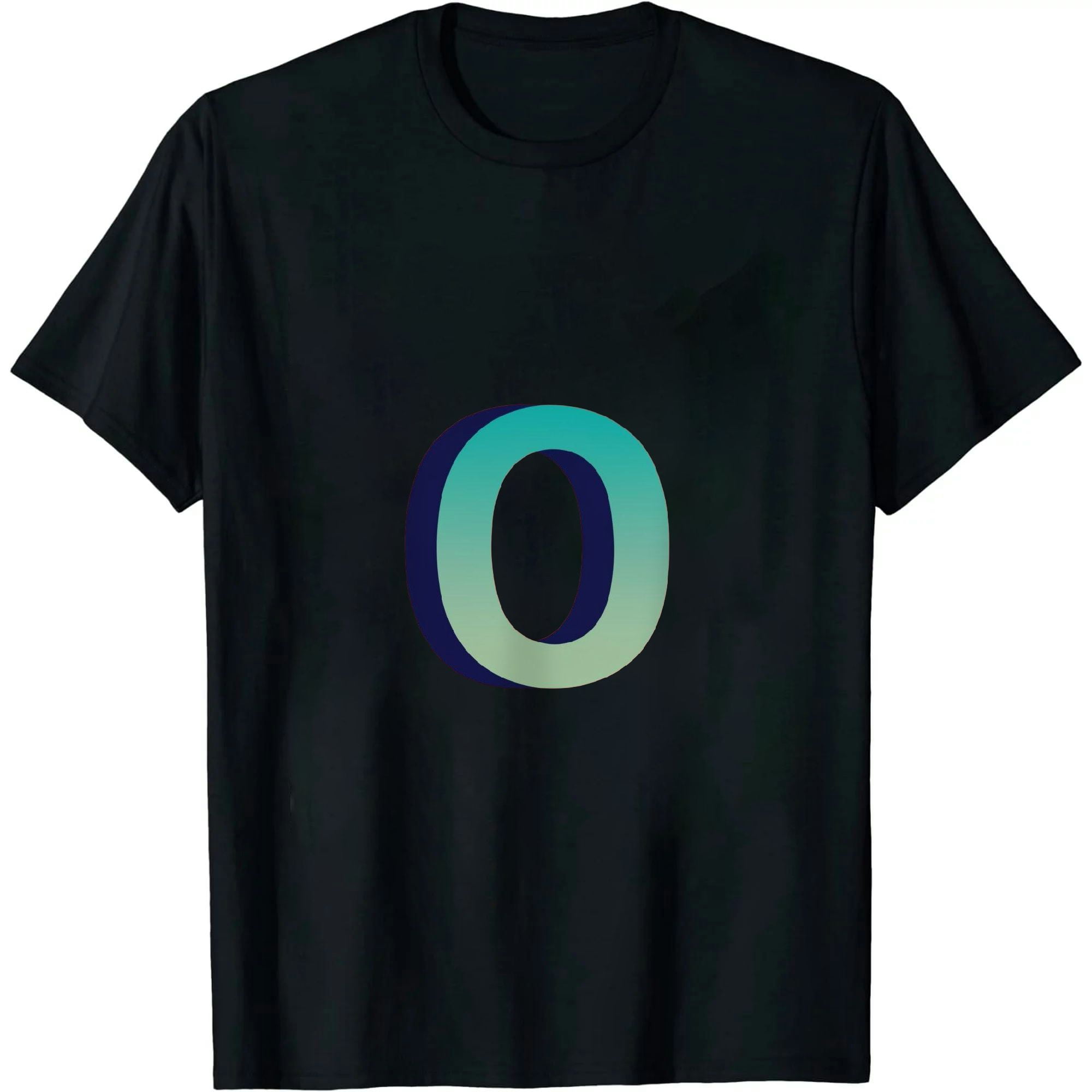 Letter O Number 0 Zero Alphabet Monogram Spelling Counting T-Shirt ...