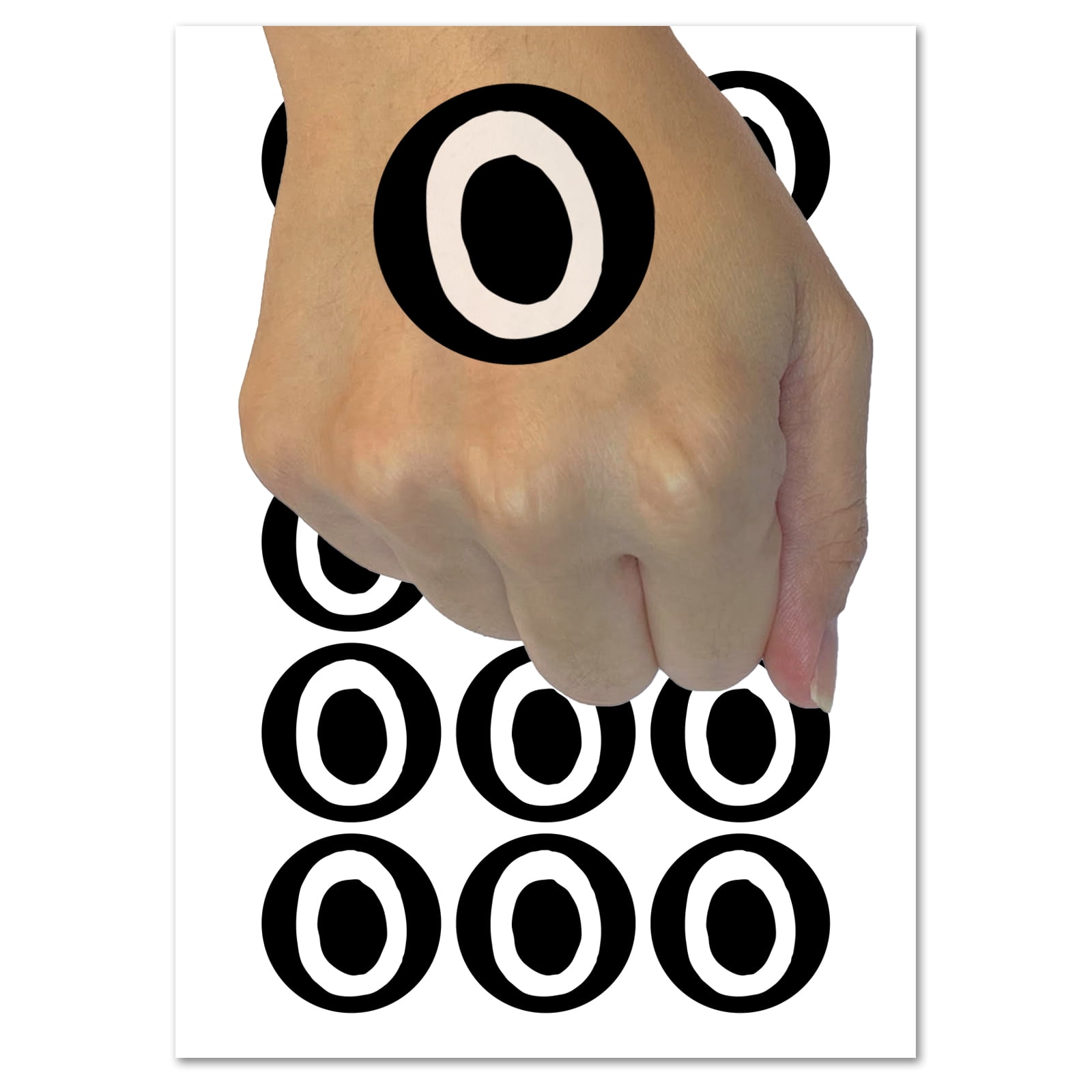 Letter O Uppercase Cute Typewriter Font Water Resistant Temporary ...