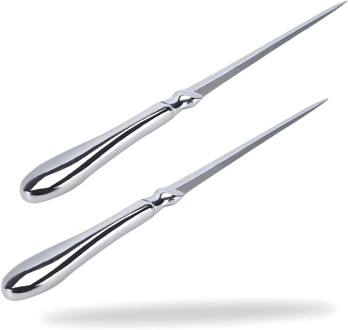 Letter Opener 2 Pieces Silver Envelope Opener Knifes Metal Letter ...