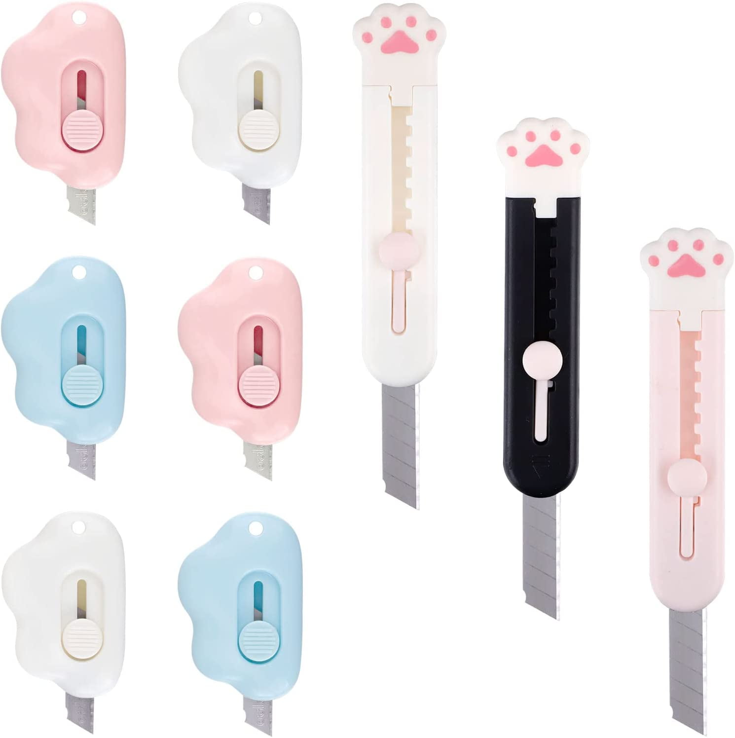 Letter Opener Box Cutter Retractable, 6Pcs Cloud Box Cutter and 3Pcs ...