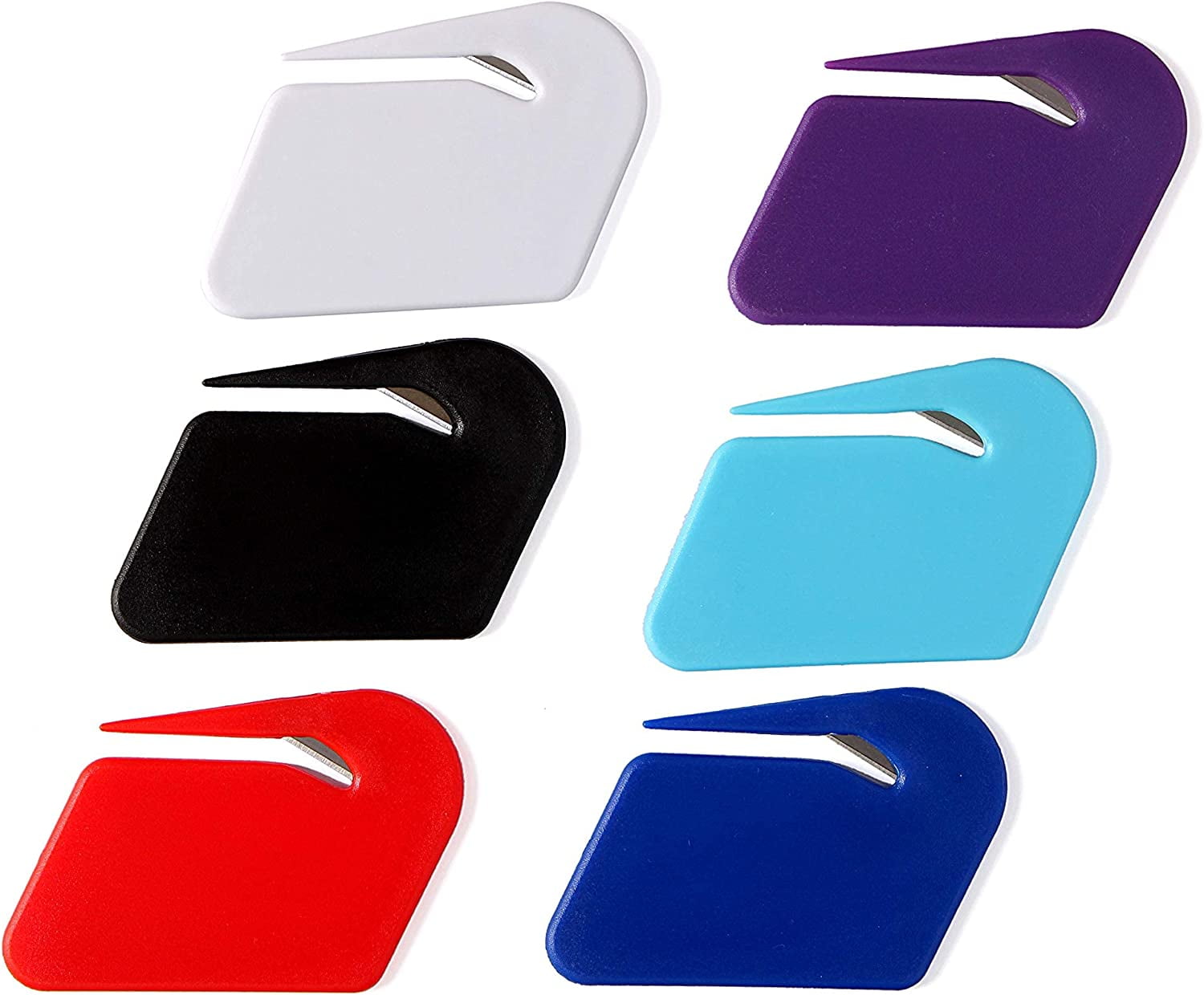 Letter Opener Envelope Slitter,6 Pack, Mail Openers Plastic Razor Blade ...