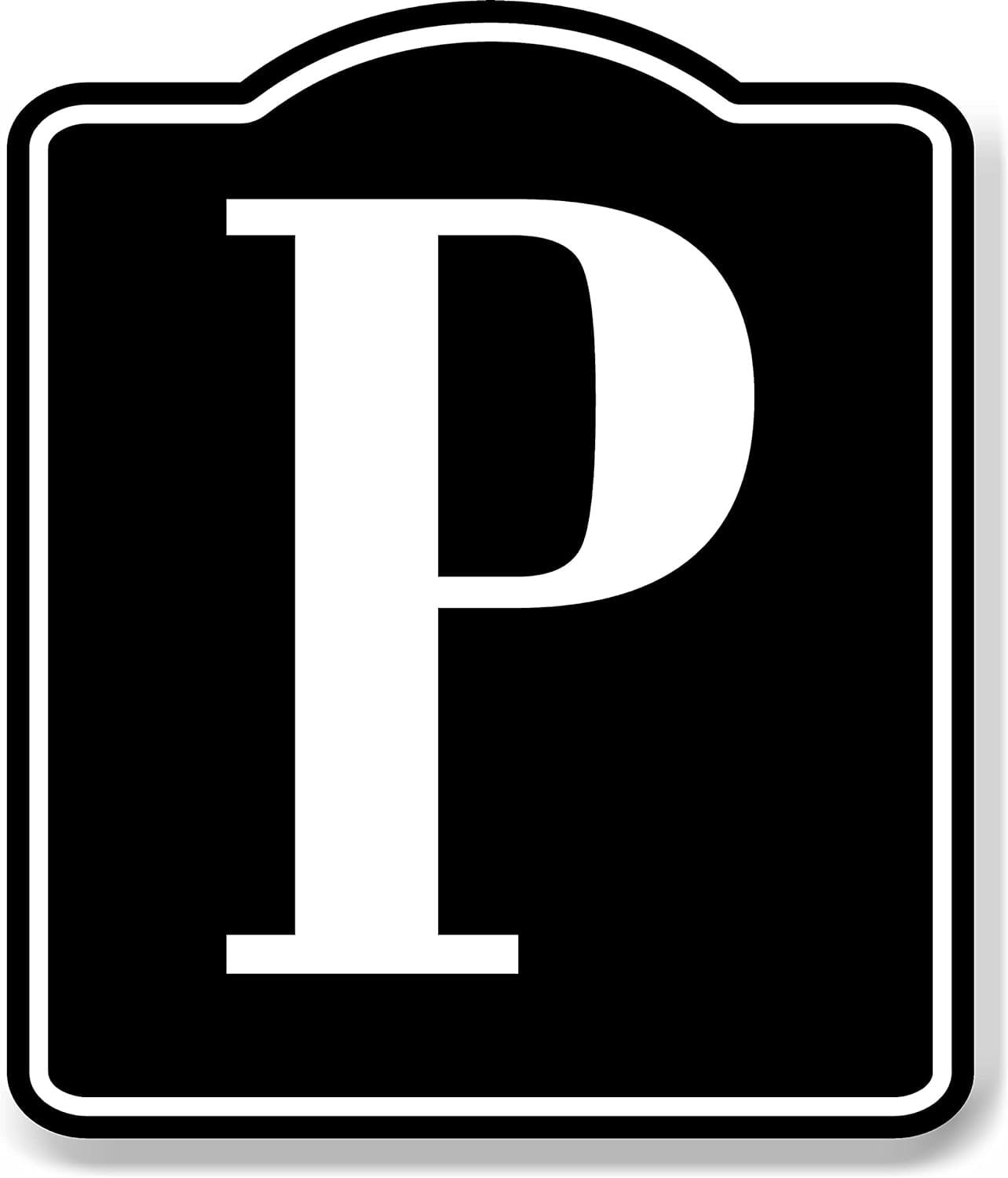Letter P Bin Aisle Row Marker Label BLACK Aluminum Composite Sign, 15 ...