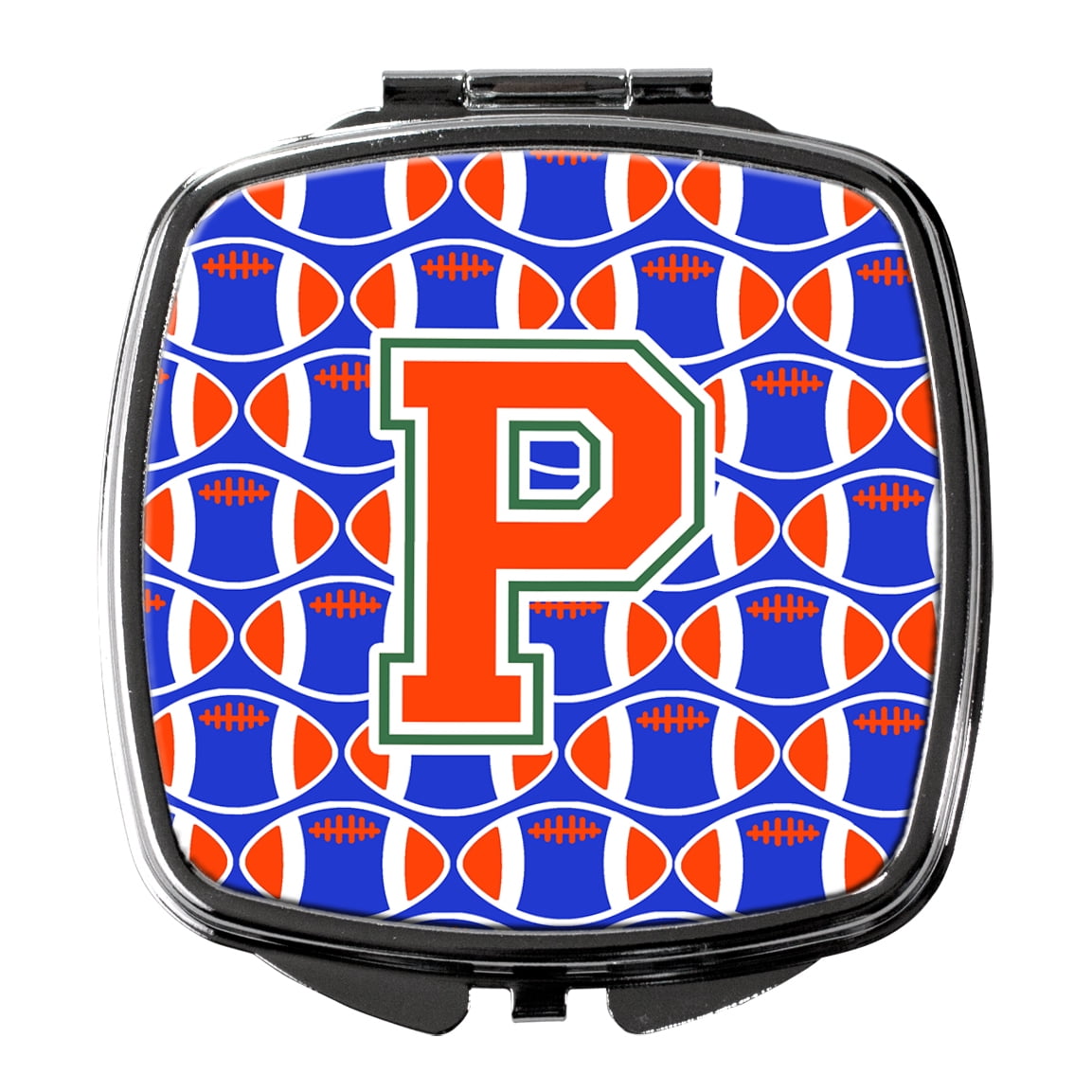 Letter P Football Green Blue and Orange Compact Mirror CJ1083-PSCM ...