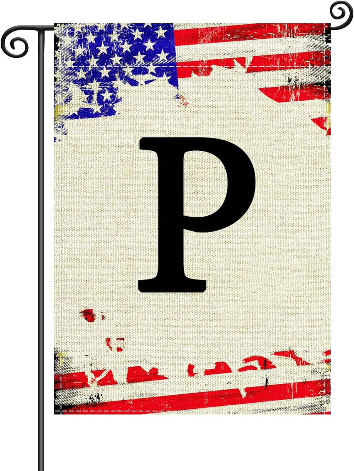Letter P Garden Flags, 12x18 Inch Double Sided Family Last Name Initial ...