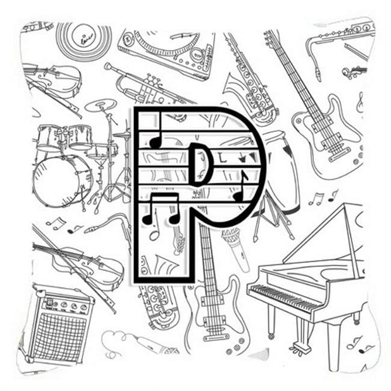 Letter P Musical Note Letters Canvas Fabric Decorative Pillow - Walmart.com