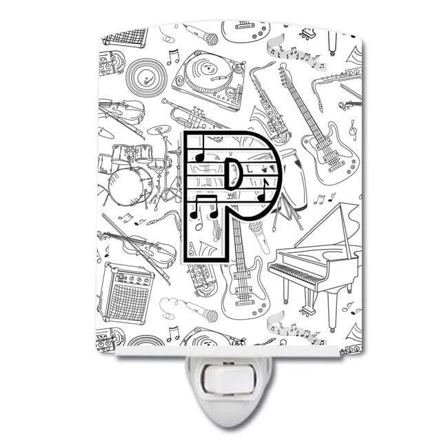 Letter P Musical Note Letters Ceramic Night Light - Walmart.com