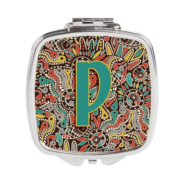 Letter P Retro Tribal Alphabet Initial Compact Mirror - Walmart.com